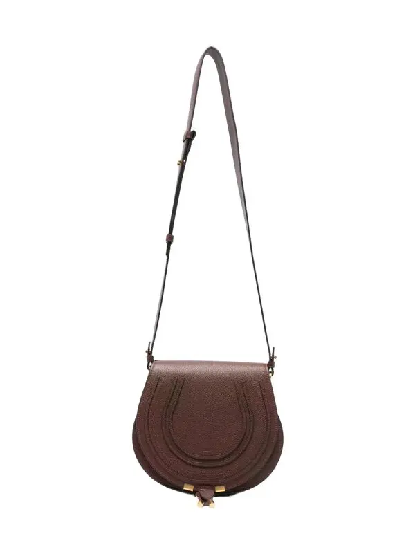 Chloé Marcie Grained Leather Shoulder Bag - Brown