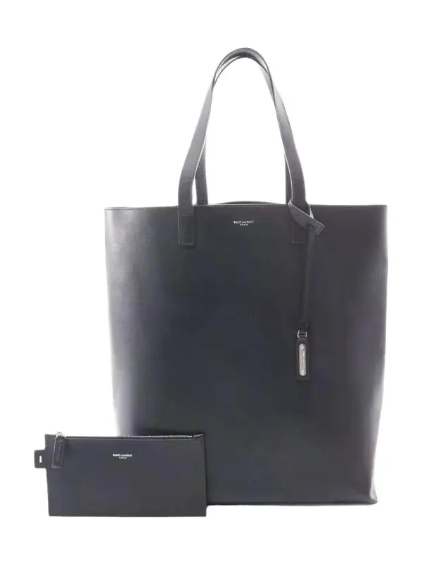 Saint Laurent Leather Tote Bag - Blue