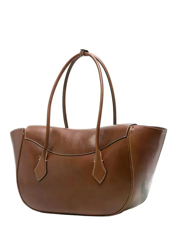 Polo Ralph Lauren Large Leather Shoulder Bag - Brown