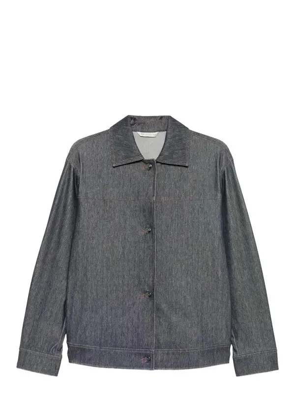 Max Mara Denim Jacket With Contrast Stitching - Blue