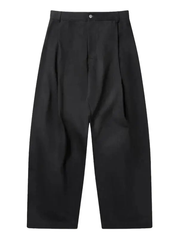 SEVENTH Pleated Wide-leg Jeans - Black