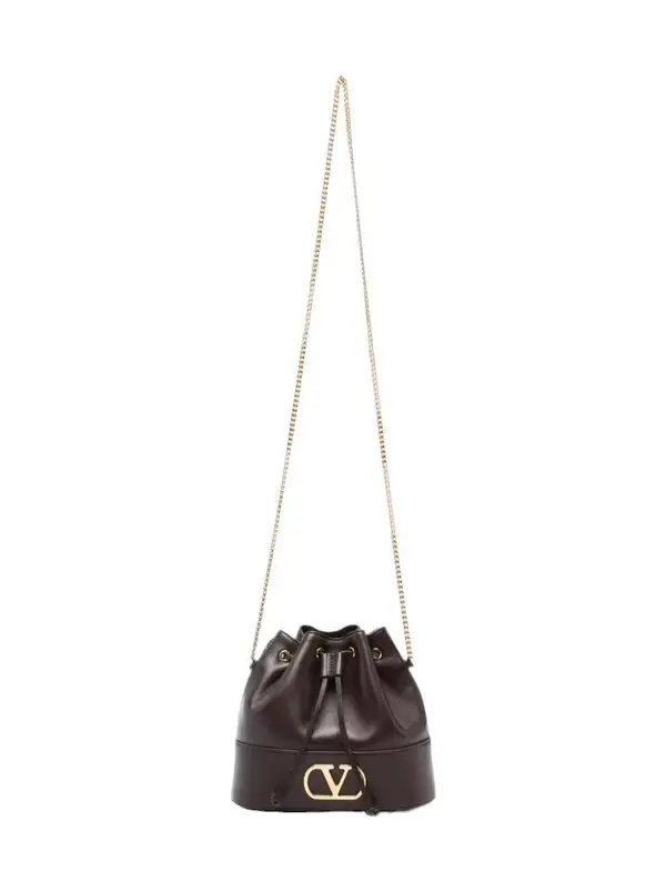 Valentino Garavani Bucket Bag With Chain Strap - Brown