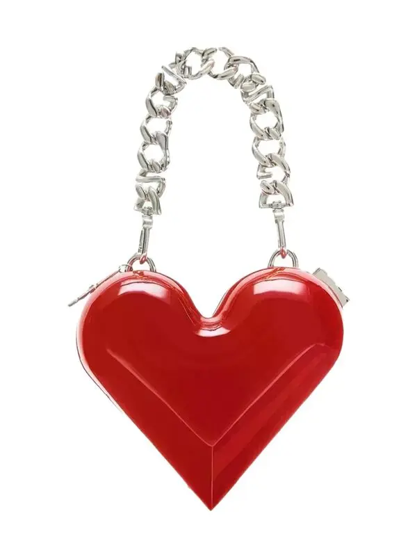 Gcds Heart Logo-chain Tote Bag - Red