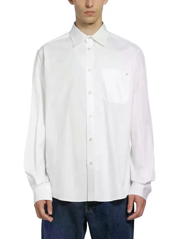 Valentino Garavani Vgold Cotton Oxford Shirt - White