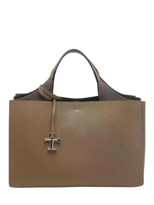 TOD'S Leather Tote Bag - Neutrals