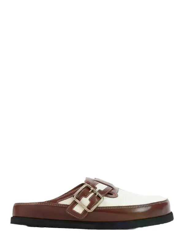 BIRKENSTOCK Boston Mules With Buckle Detail - Neutrals