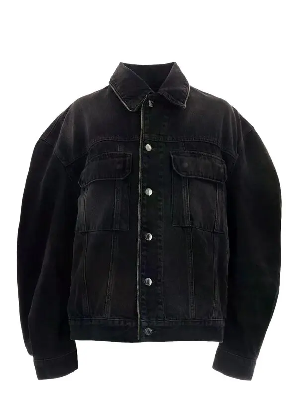 HAIKURE Zip-detail Denim Jacket - Black