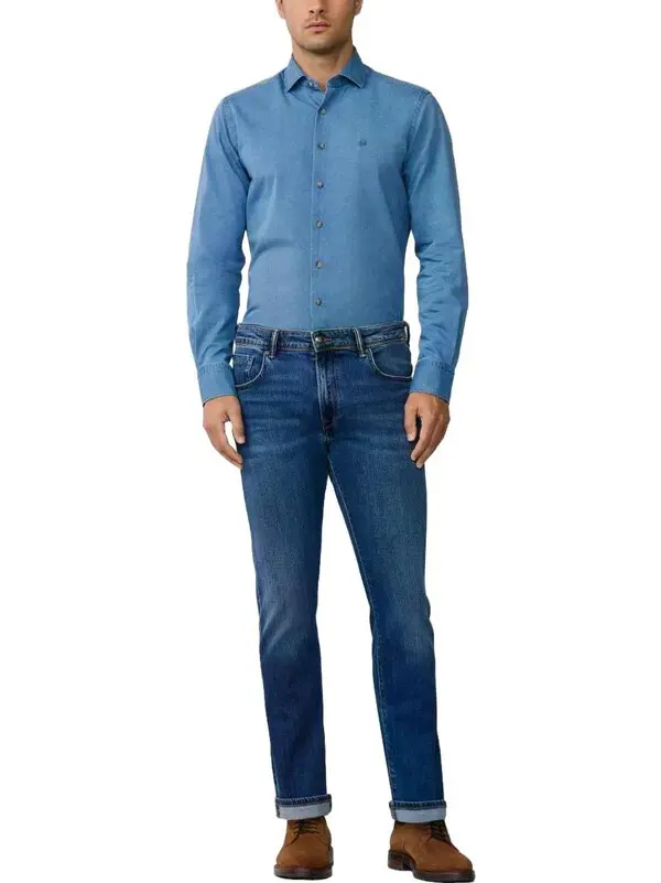 HACKETT LONDON Slim-fit Jeans With Vintage Wash - Blue