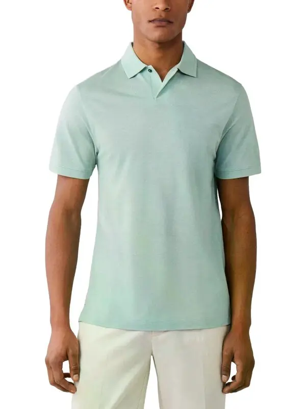 HACKETT LONDON Short-sleeve Piqué Polo Shirt - Green