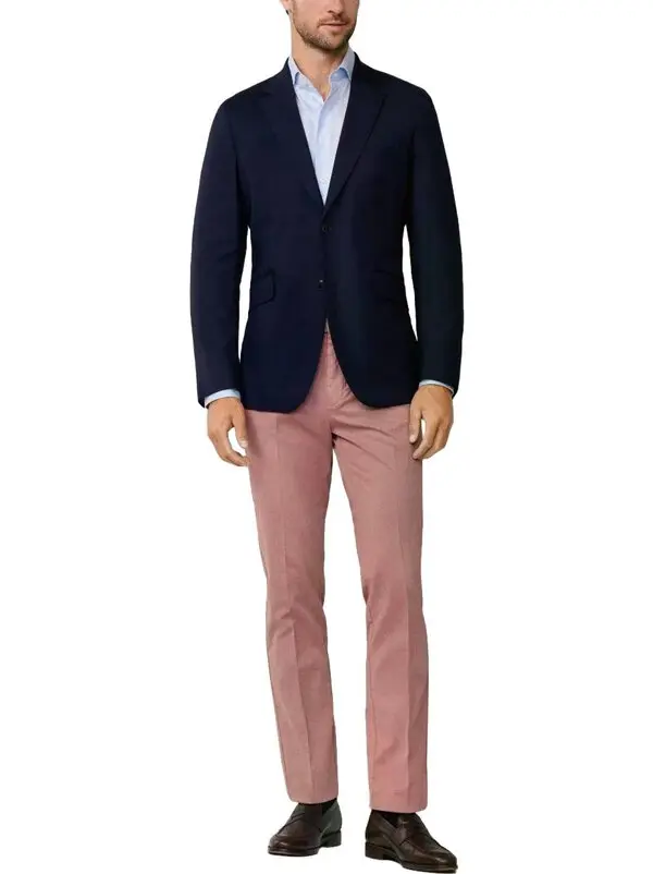 HACKETT LONDON Wool Hopsack Blazer - Blue