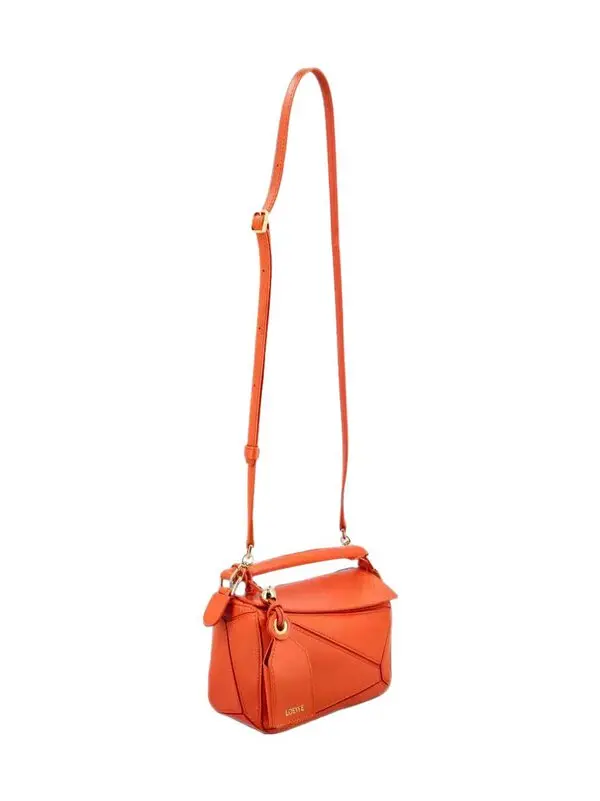 Loewe Mini Featherlight Puzzle Cross Body Bag - Orange