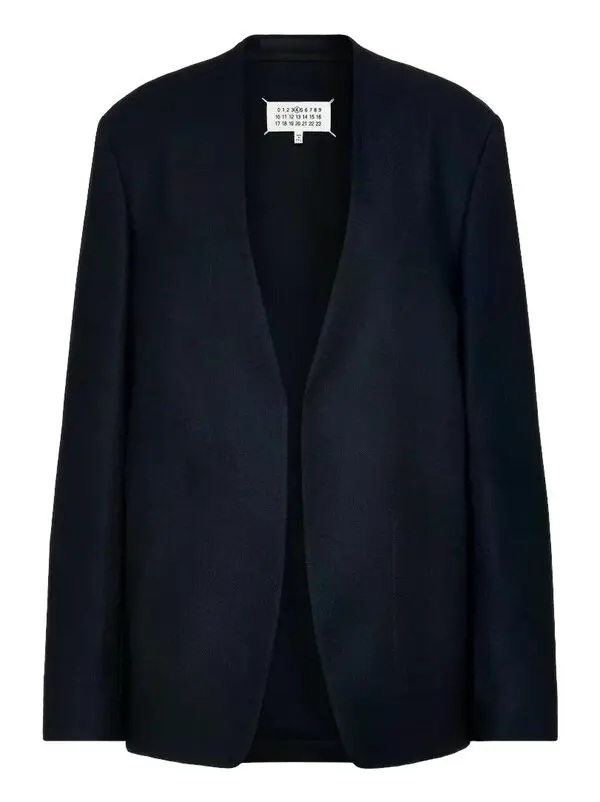 MAISON MARGIELA Open-front Collarless Jacket - Blue