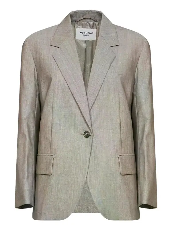Max Mara Single-breasted Virgin Wool Blazer - Neutrals