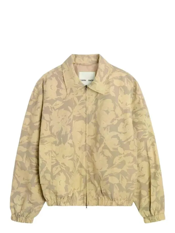 CMMN SWDN Luke Floral Print Blouson Jacket - Yellow