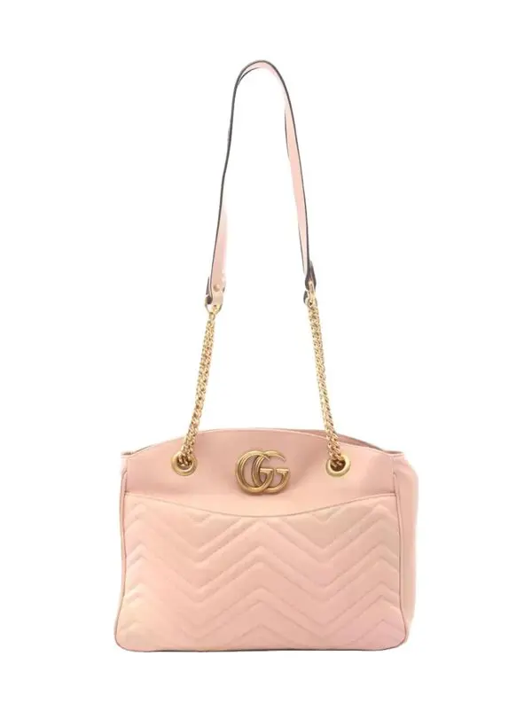 Gucci Gg Marmont Chain Shoulder Bag - Pink