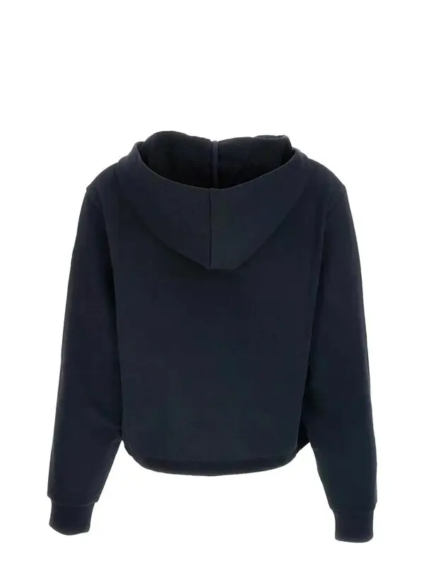 Moncler Logo Patch Zip-up Hoodie - Blue