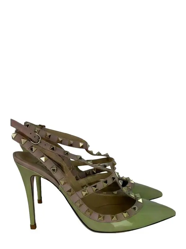 Valentino Garavani Rockstud Ankle Strap Sandals - Green