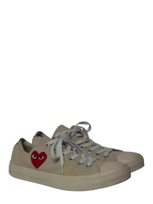 Comme Des Garçons X Converse Heart Print Sneakers - Neutrals