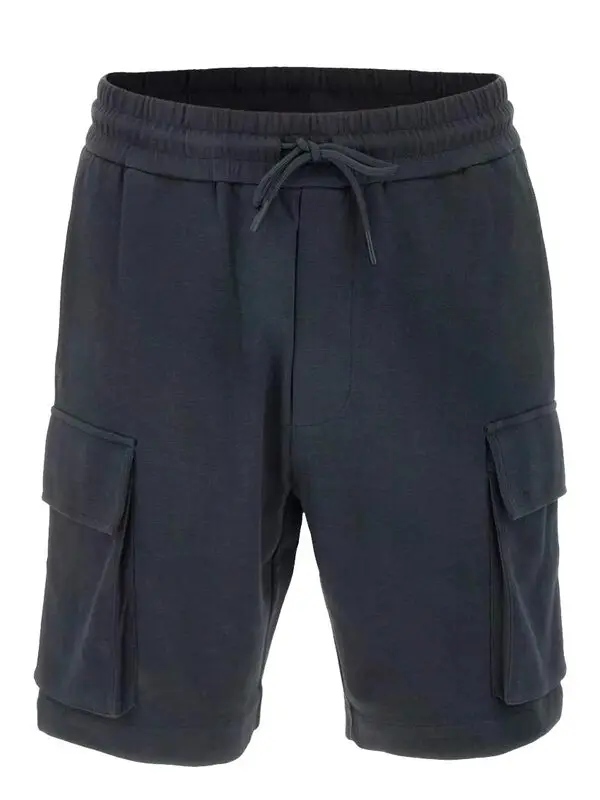DIKTAT Cargo Shorts With Drawstring Waistband - Blue