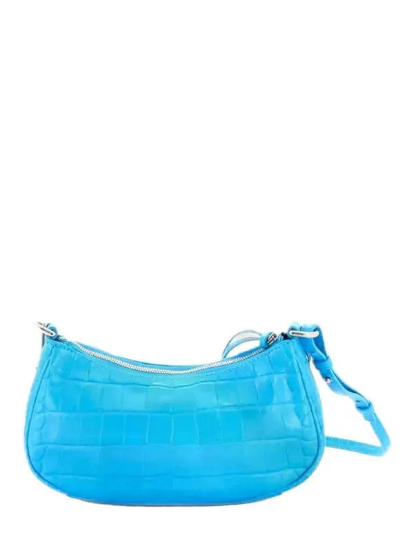 Balenciaga Le Cagole Shoulder Bag Leather With Crystals - Blue