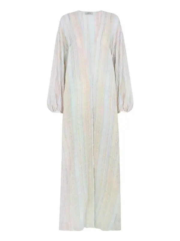 CAYET Striped Maxi Tunic - Blue
