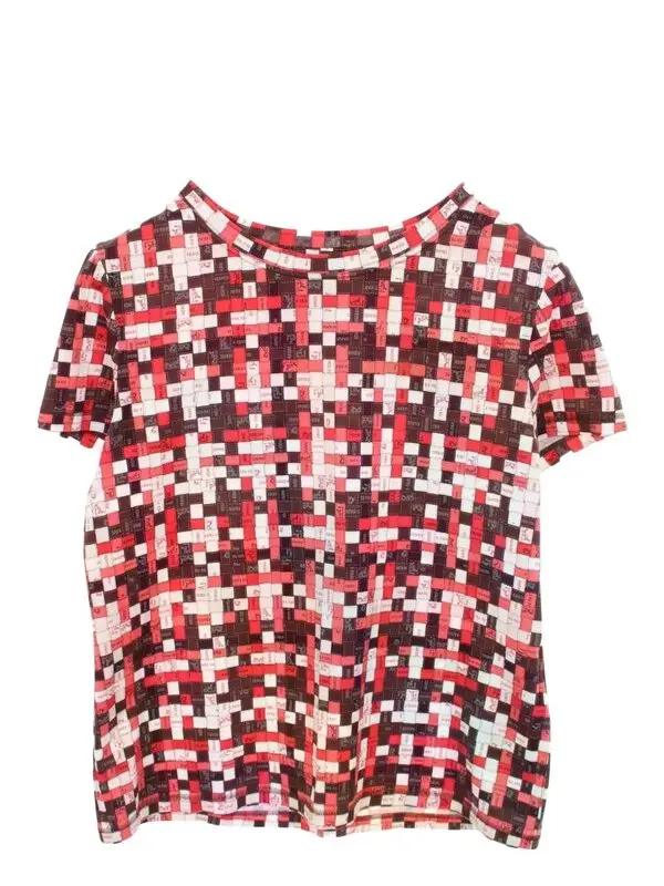 Hermès Bolduc Au Carré Printed Cotton T-shirt - Red