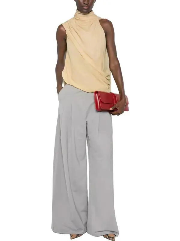 Max Mara Vongola Pleated Palazzo Pants - Grey