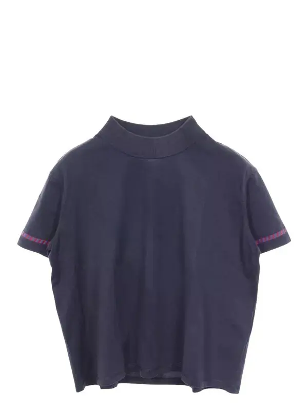 Hermès Mock Neck T-shirt With Rope Print - Blue