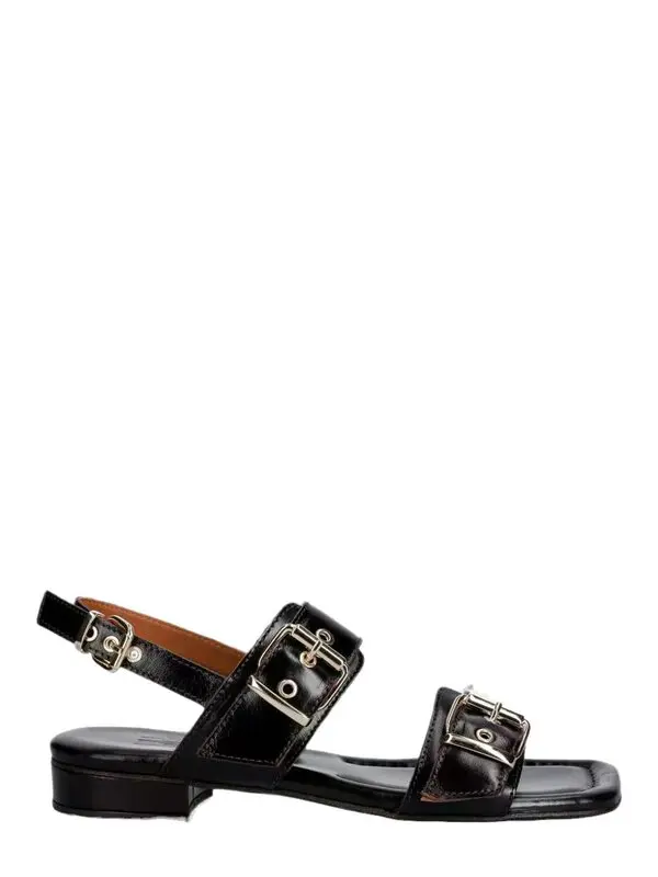 BILLI BI Buckle-strap Flat Sandals - Brown