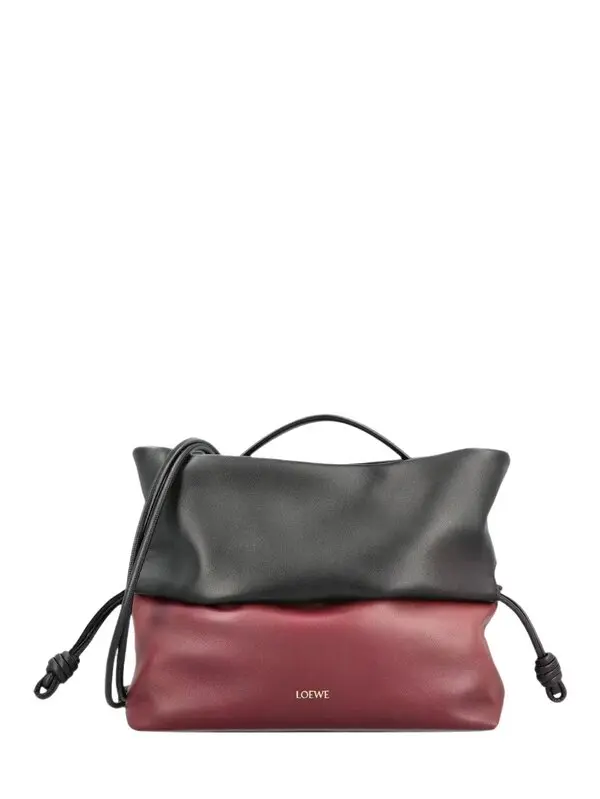Loewe Flamenco Rolled Drawstring Tote Bag - Black