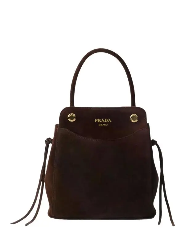 Prada Mini Suede Handbag - Brown
