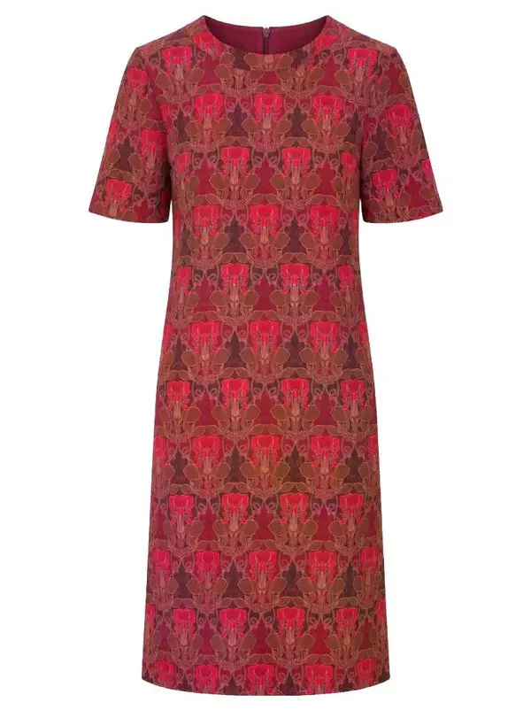 LAURA URBINATI Floral Print Midi Dress - Red