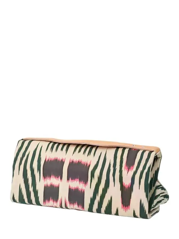 RABENS SALONER Suli Ikat-print Clutch Bag - Neutrals