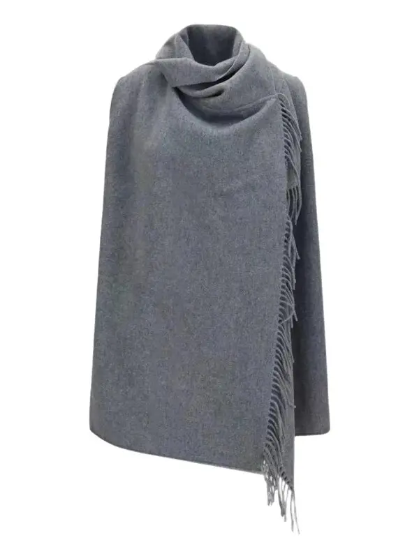 Fabiana Filippi Fringe-trimmed High-neck Vest - Grey