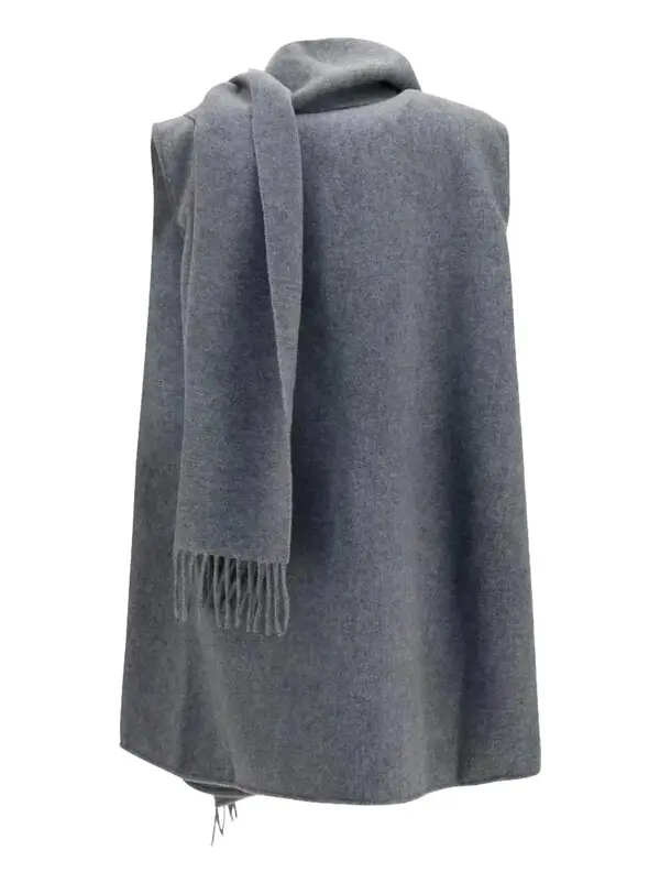Fabiana Filippi Fringe-trimmed High-neck Vest - Grey