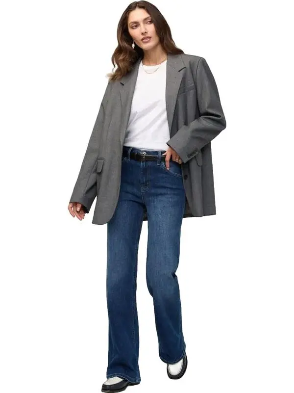 DUER Performance Denim High Rise Wide Leg - Night-harbour