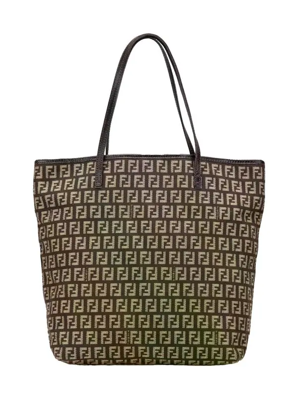 Fendi Zucchino Canvas Tote Bag - Brown