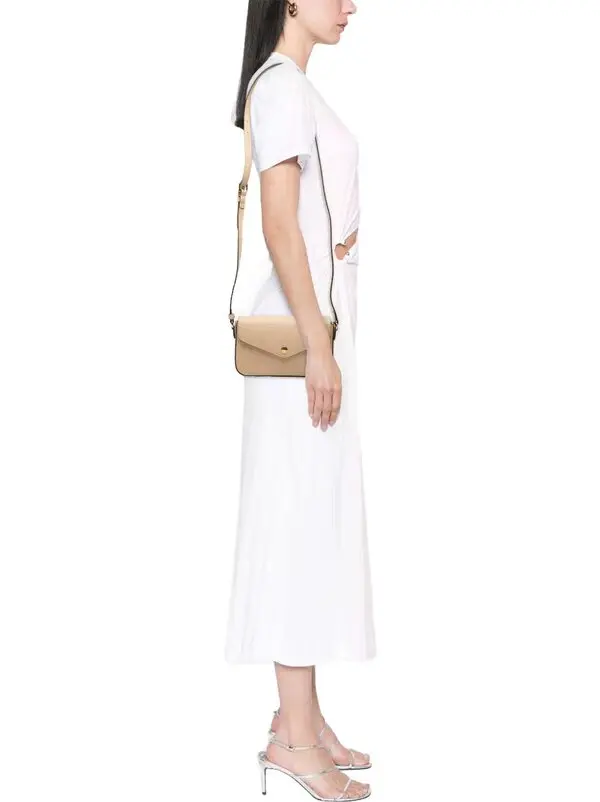 Gucci Jumbo Gg Embossed Leather Pochette Crossbody Bag - Neutrals