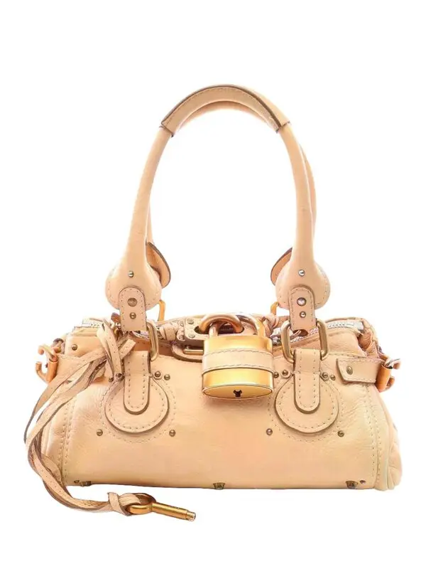 Chloé Paddington Mini Leather Handbag - Neutrals