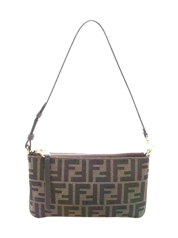 Fendi Zucca Canvas Pochette Shoulder Bag - Brown