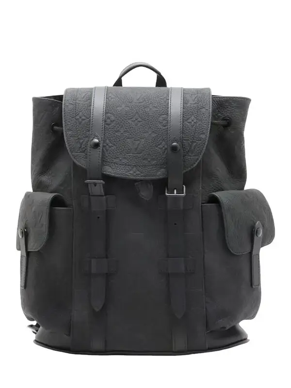 LOUIS VUITTON Monogram Taurillon Leather Christopher Pm Backpack - Black