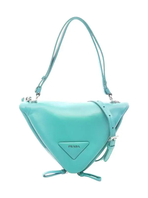 Prada Nappa Padded Satchel - Blue