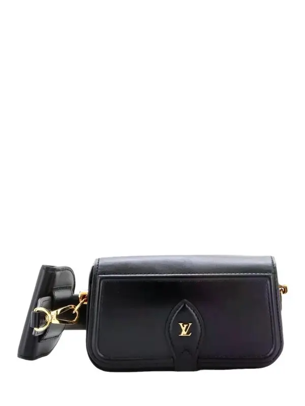 LOUIS VUITTON Officier Pouch Leather Crossbody Bag - Black
