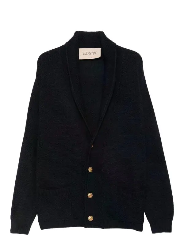 Valentino Garavani Shawl Collar Cardigan - Blue