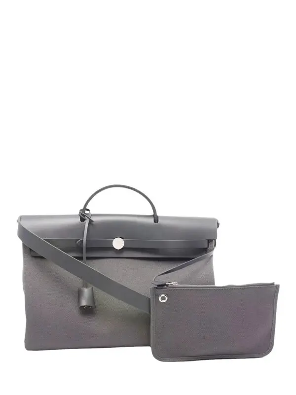 Hermès 2025 Large Herbag Zip Messenger Bag - Grey