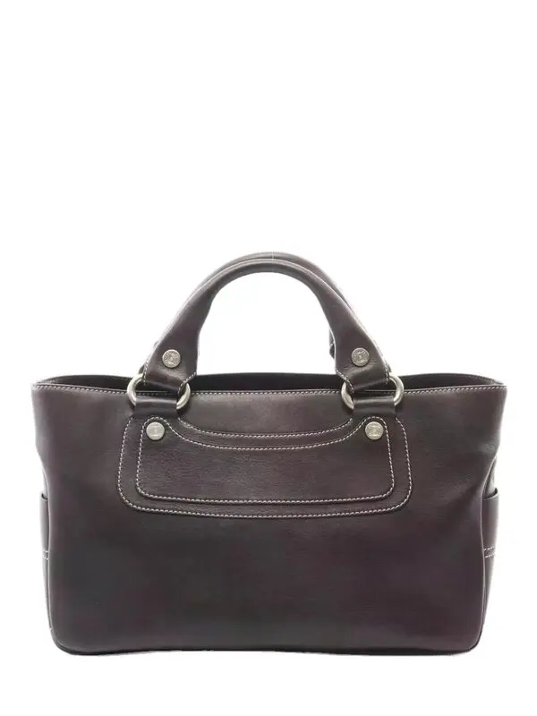 Celine 2000s Boogie Leather Tote Bag - Brown