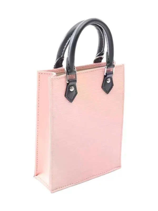 LOUIS VUITTON Petite Sac Plat Leather Tote Bag - Pink