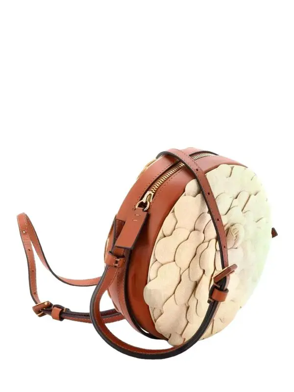 Valentino Garavani Atelier 03 Rose Edition Round Canvas Crossbody Bag - Neutrals