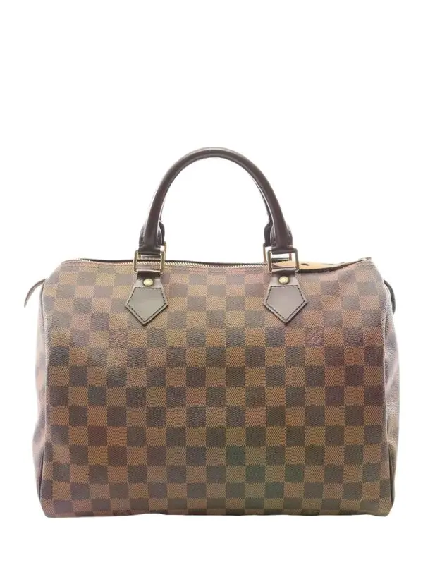 LOUIS VUITTON 2008 Speedy Damier Ébène Duffle Bag - Brown