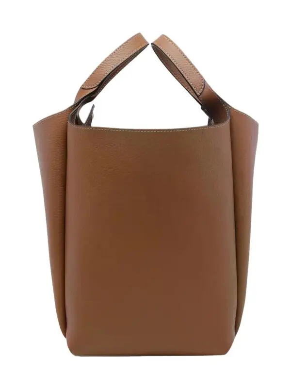 TOD'S Leather Bucket Bag With T Timeless Charm - Brown